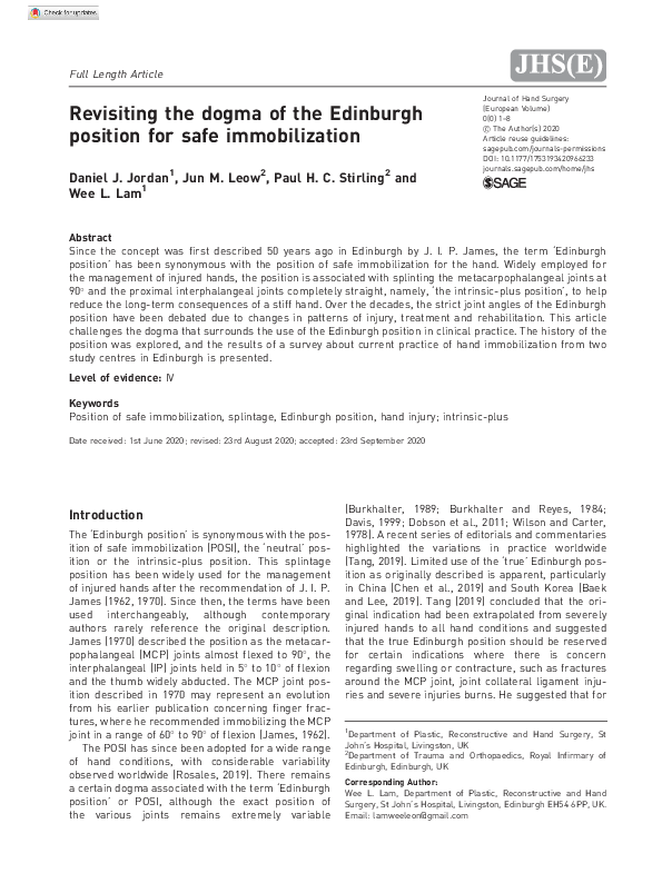 (PDF) Revisiting the dogma of the Edinburgh position for safe ...