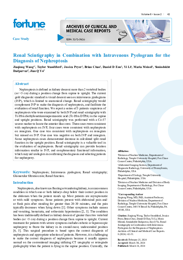 (PDF) Renal Scintigraphy in Combination with Intravenous Pyelogram for ...