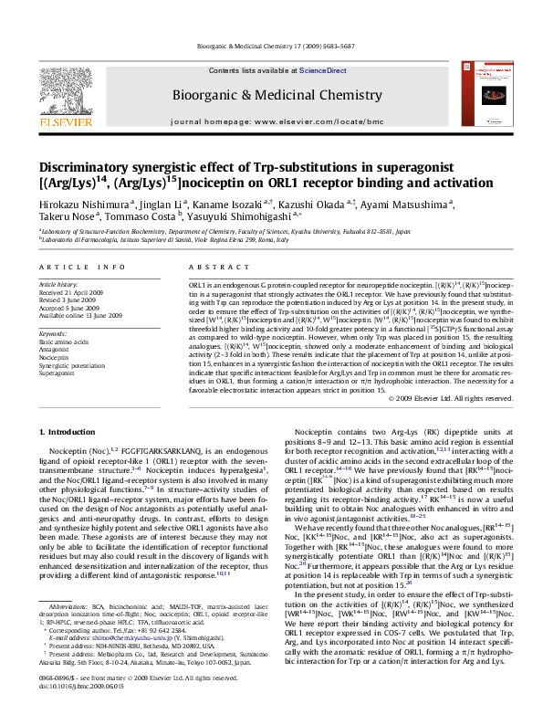 (PDF) Discriminatory synergistic effect of Trp-substitutions in ...