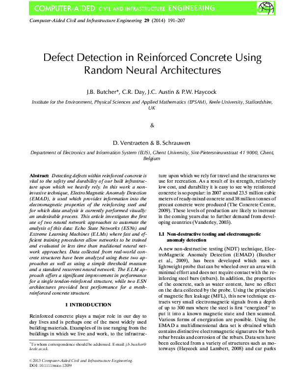 Pdf Defect Detection In Reinforced Concrete Using Random Neural Architectures