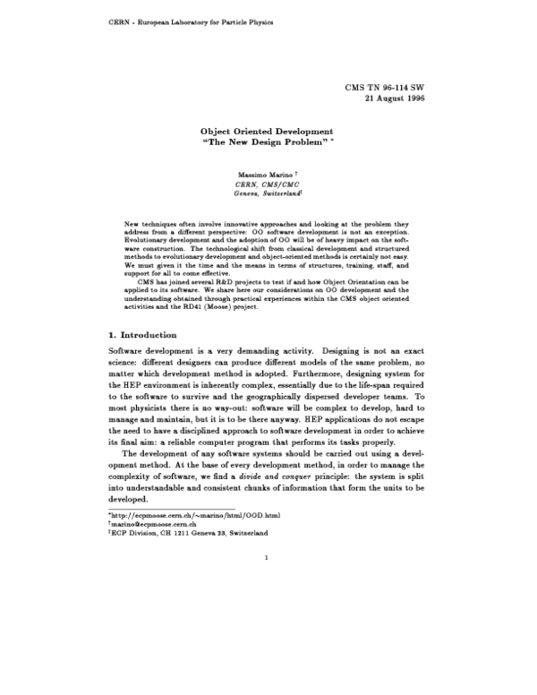 (PDF) Object-Oriented Development (PDF) Object-Oriented Development