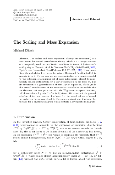 (PDF) The Scaling and Mass Expansion