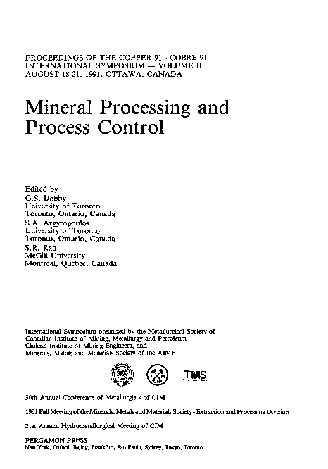 (PDF) Mineral Processing and Process Control