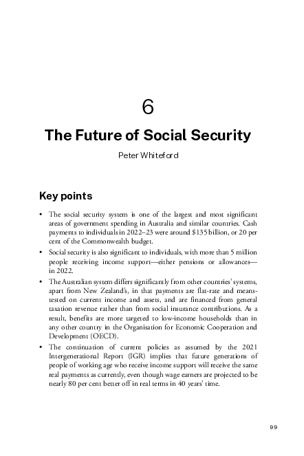 (PDF) The Future of Social Security