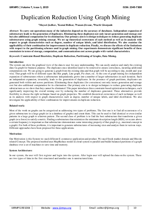 (PDF) Duplication Reduction Using Graph Mining