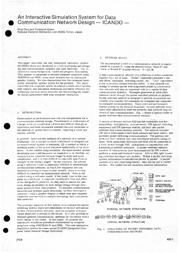 (PDF) An Interactive Simulation System for Data Communication Network Design-ICANDO | Yoshiyori ...