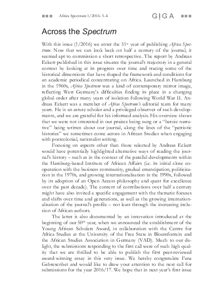 (PDF) Across the Spectrum