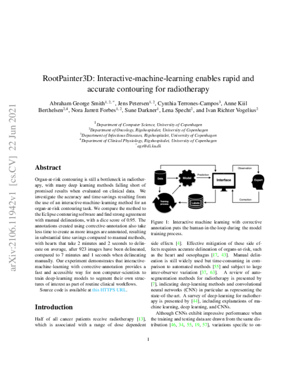 (PDF) Interactive Machine Learning for Radiotherapy Contouring