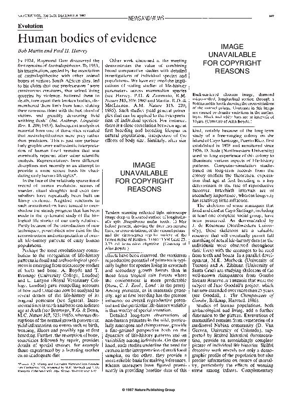 (PDF) Human bodies of evidence | bob martin - Academia.edu