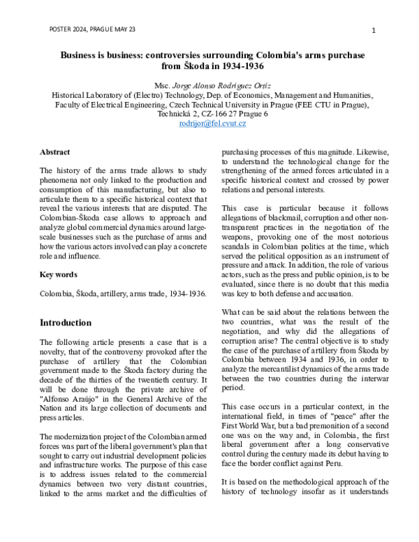 (PDF) Business is business: controversies surrounding Colombia's arms ...