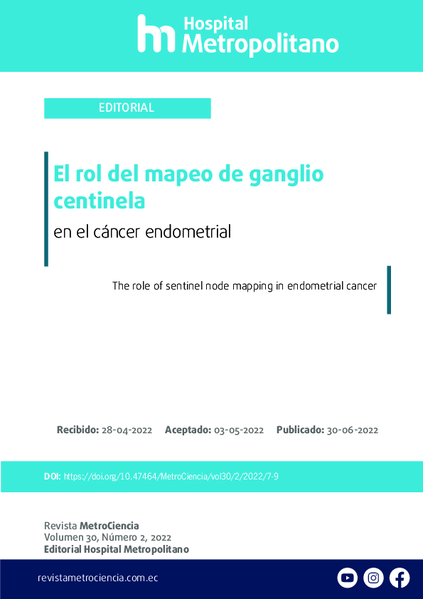 (PDF) El rol del mapeo de ganglio centinela en el cáncer endometrial