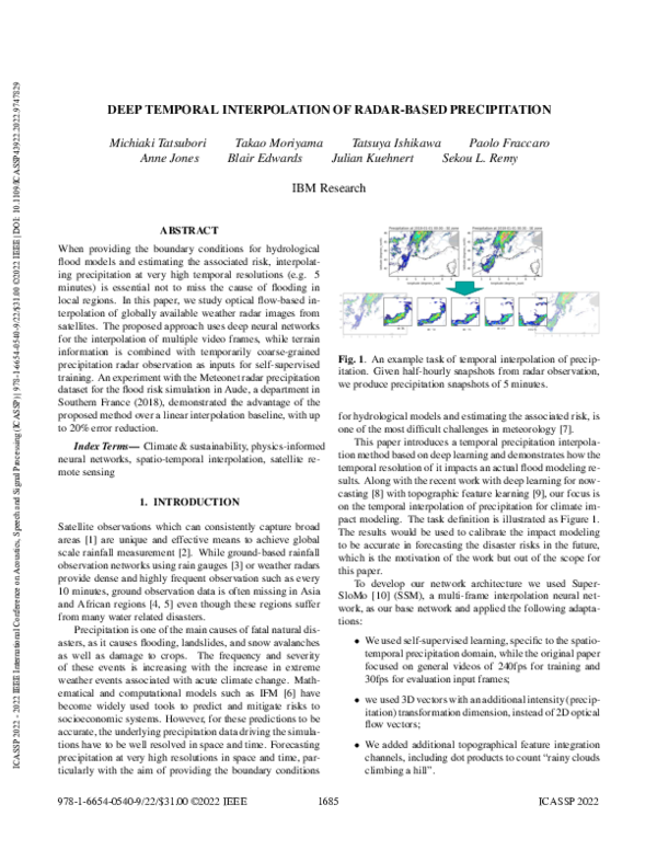 (PDF) Deep Temporal Interpolation of Radar-Based Precipitation