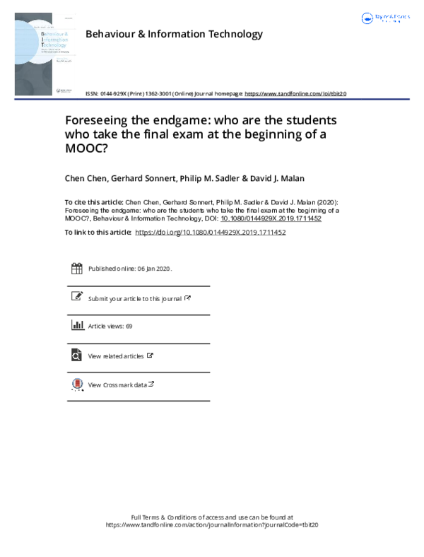 (PDF) Foreseeing the endgame: who are the students who take the final ...