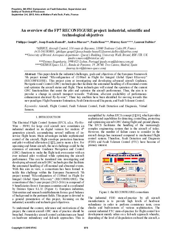 (PDF) An overview of the FP7 RECONFIGURE project: industrial ...