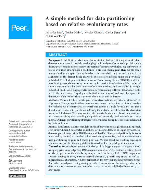(PDF) A simple method for data partitioning based on relative ...