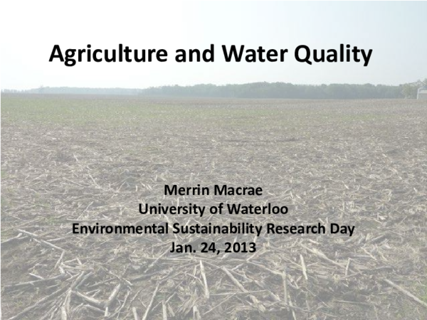 (PDF) Agriculture and Water Quality | Merrin Macrae - Academia.edu