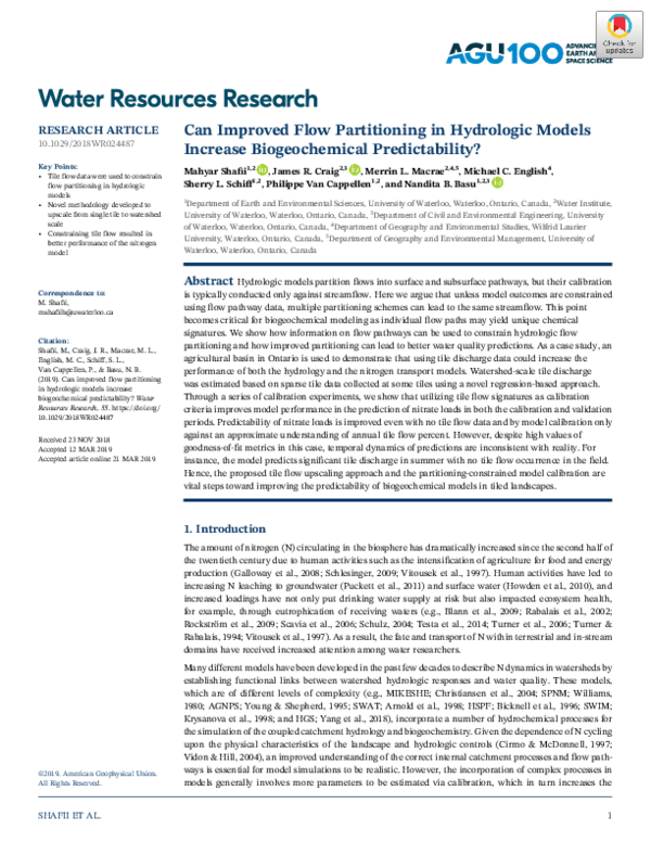 (PDF) Can Improved Flow Partitioning in Hydrologic Models Increase ...