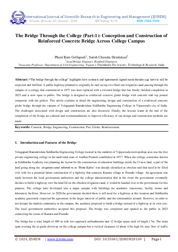 (PDF) The Bridge Through the College (Part-1): Conception and ...