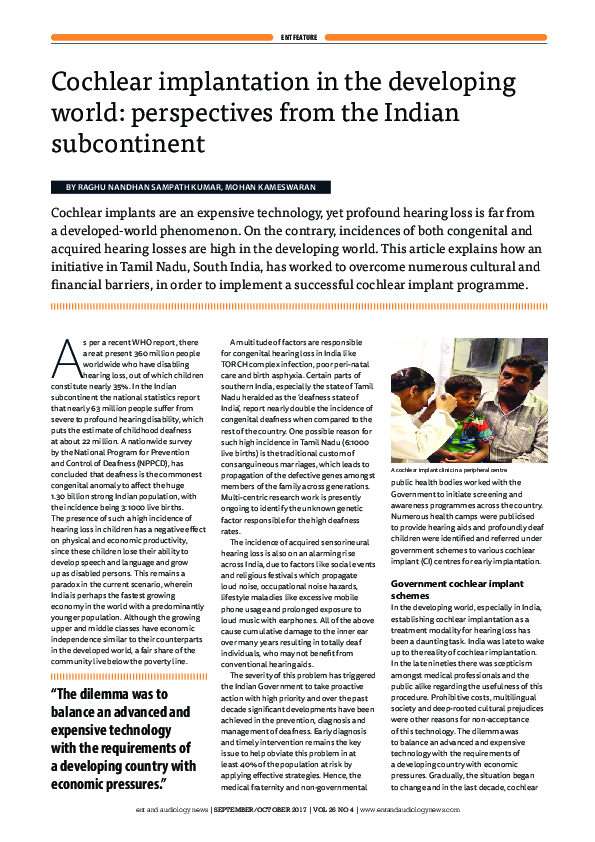 (PDF) A sustainable model for cochlear implantation in the developing ...