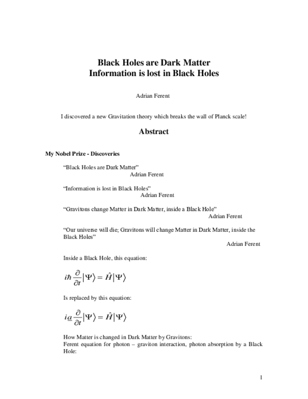 (PDF) Black Holes are Dark Matter