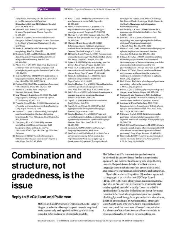 (PDF) Combination and structure, not gradedness, is the issue