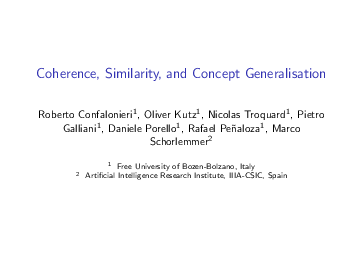 (PDF) Coherence, Similarity, and Concept Generalisation