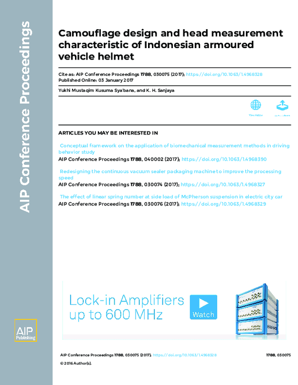 (PDF) Camouflage design and head measurement characteristic of ...