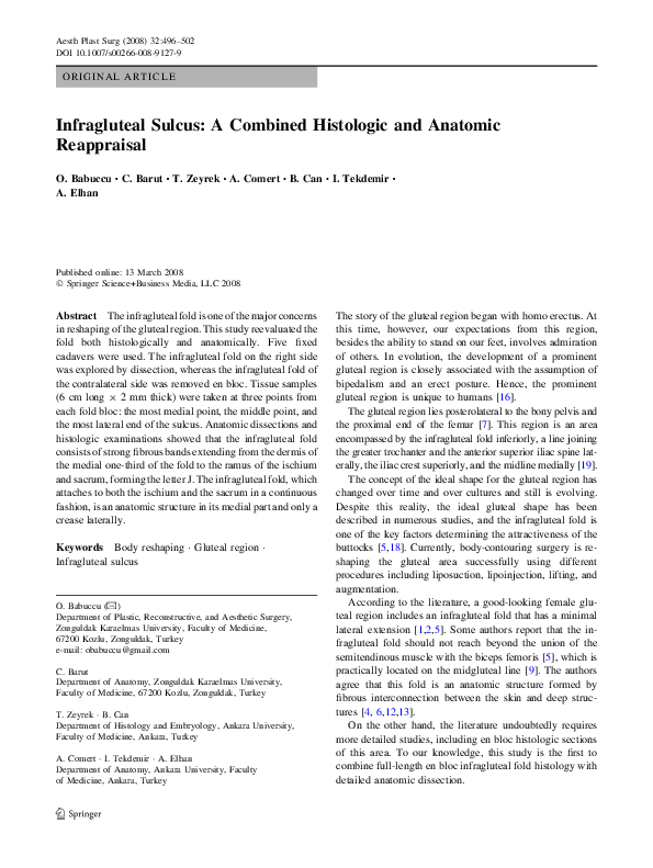 (PDF) Infragluteal Sulcus: A Combined Histologic and Anatomic ...