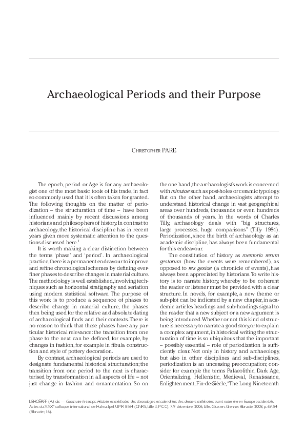 (PDF) Archaeological Periods and their Purpose