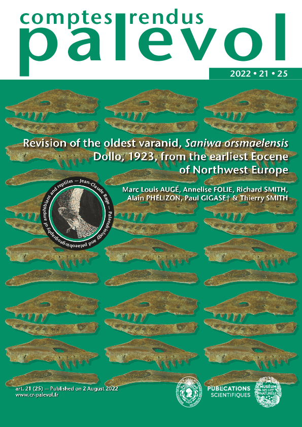 (PDF) Revision of the oldest varanid, Saniwa orsmaelensis Dollo, 1923 ...