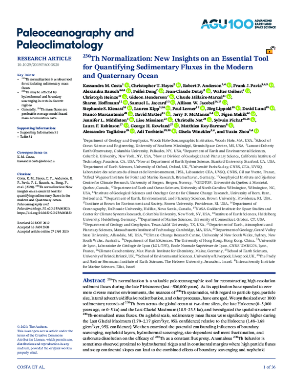 (PDF) 230Th Normalization: New Insights on an Essential Tool for ...