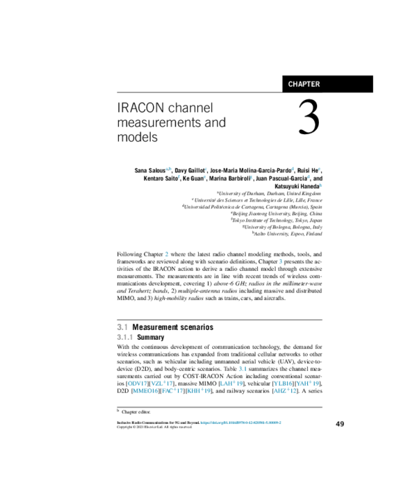 (PDF) IRACON channel measurements and models | Marina Barbiroli ...