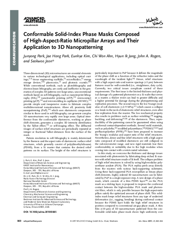 (PDF) Conformable Solid-Index Phase Masks Composed of High-Aspect-Ratio ...