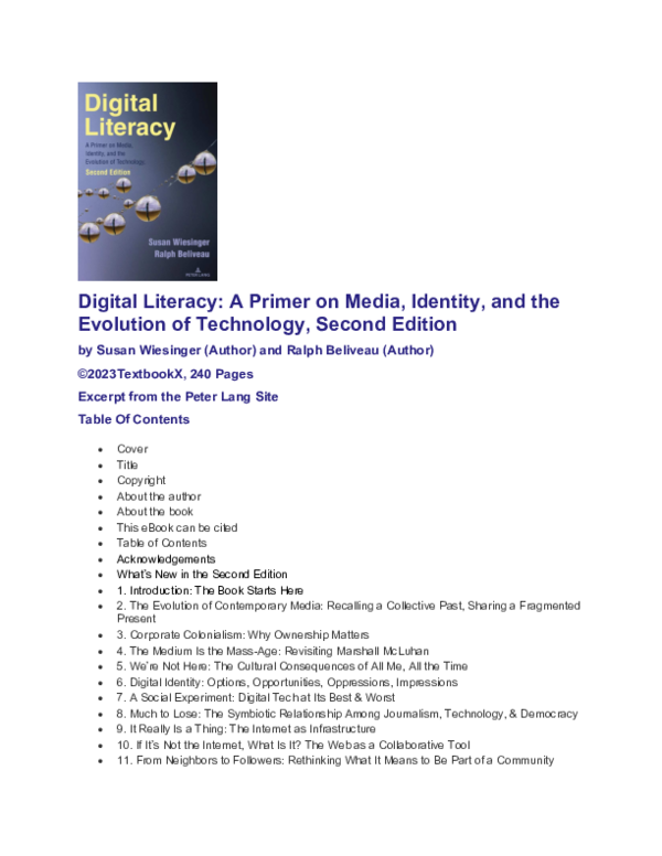 (PDF) Digital Literacy: A Primer on Media, Identity, and the Evolution ...