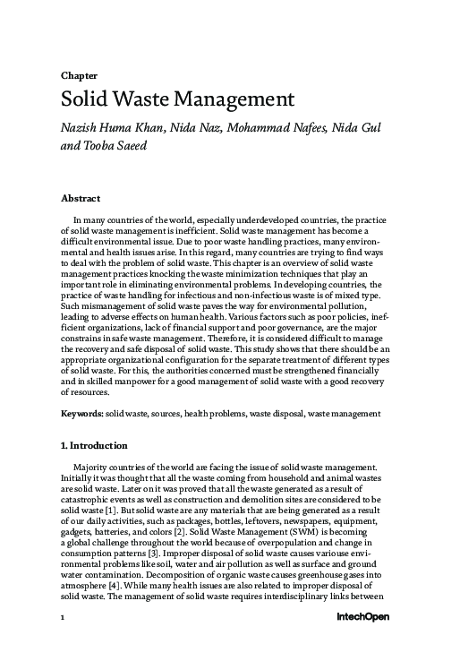 (PDF) Solid Waste Managment