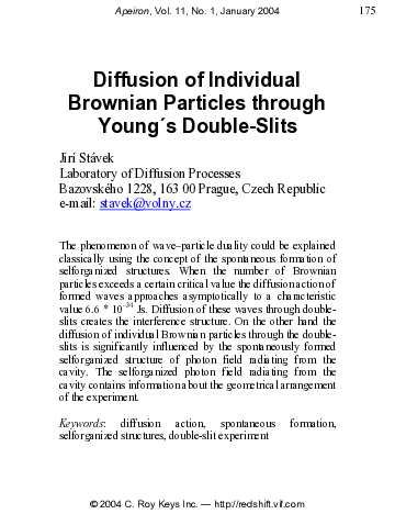 (PDF) Diffusion of Individual Brownian Particles through Youngs Double-Slits