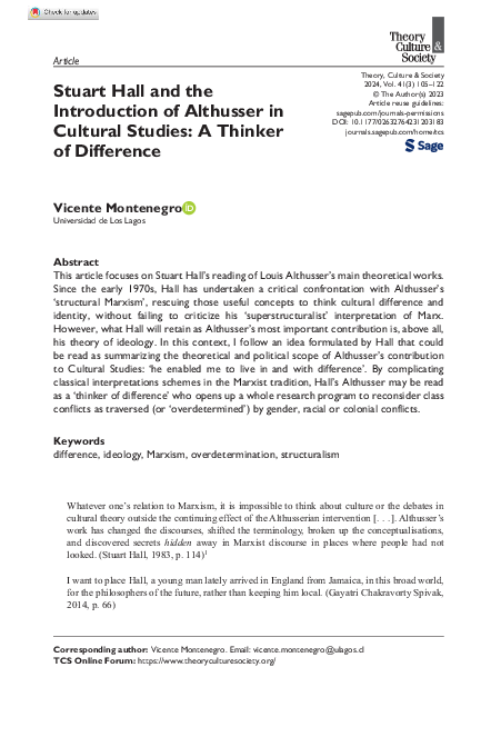 (PDF) Stuart Hall and the Introduction of Althusser in Cultural Studies ...