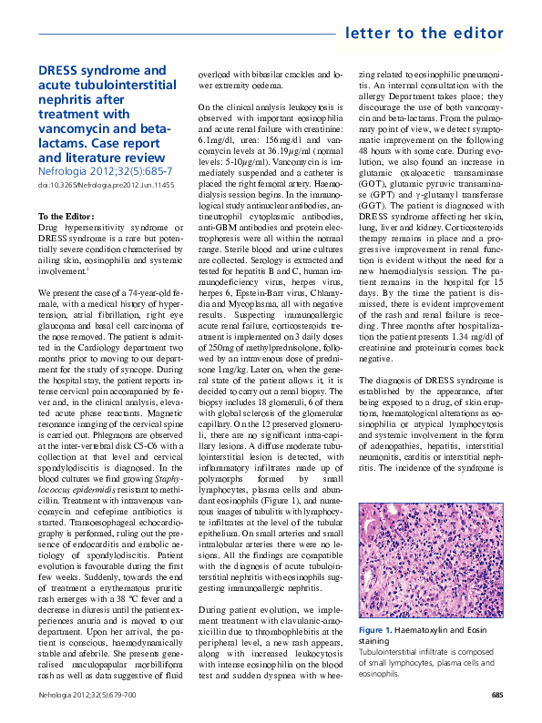 (PDF) Dress syndrome and acute tubulointerstitial nephritis after ...