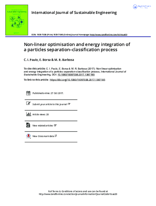 (PDF) Non-linear optimisation and energy integration of a particles ...