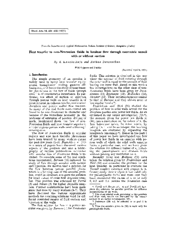 (PDF) Heat transfer to non-Newtonian fluids in laminar flow through rectangular ducts