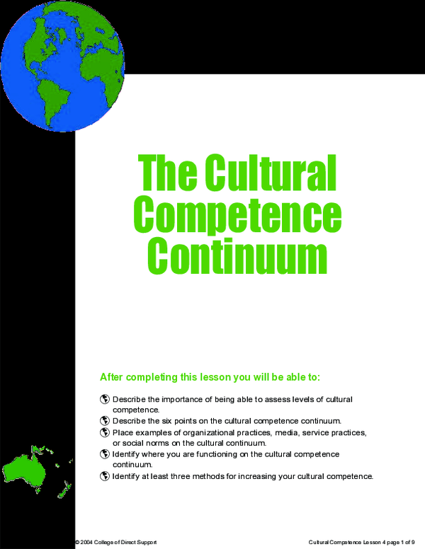 (PDF) Cultural Competence Continuum