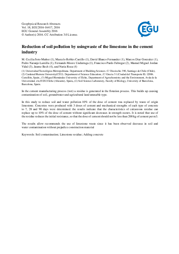 (PDF) Reduction of soil pollution by usingwaste of the limestone in the ...