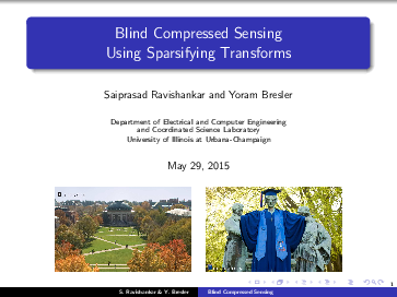 (PDF) Blind compressed sensing using sparsifying transforms | Yoram Bresler - Academia.edu