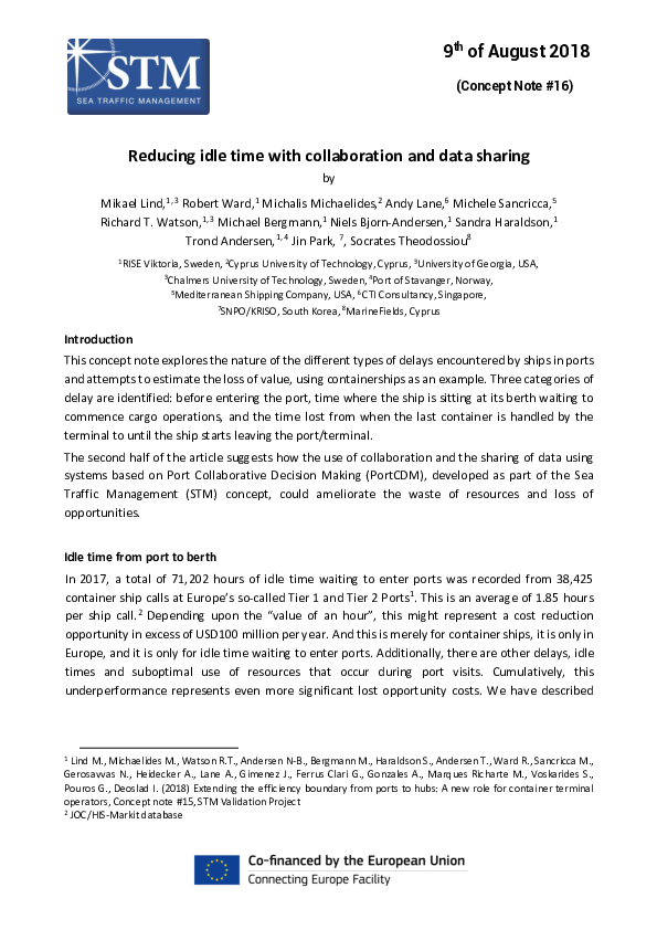 (PDF) Reducing Idle Time with Collaboration and Data Sharing