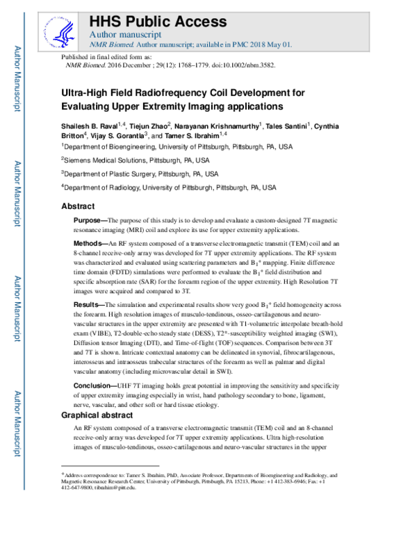 (PDF) Ultra-high-field RF coil development for evaluating upper ...