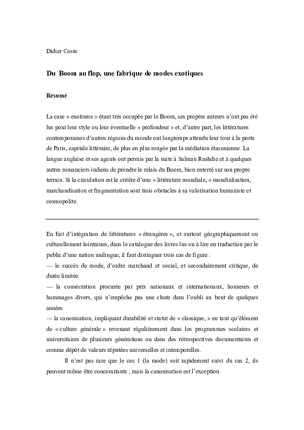 (PDF) Du Boom au flop, une fabrique de modes exotiques (pre-print long ...