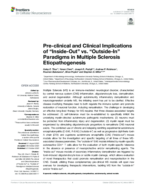 (PDF) Pre-clinical and Clinical Implications of “Inside-Out” vs ...