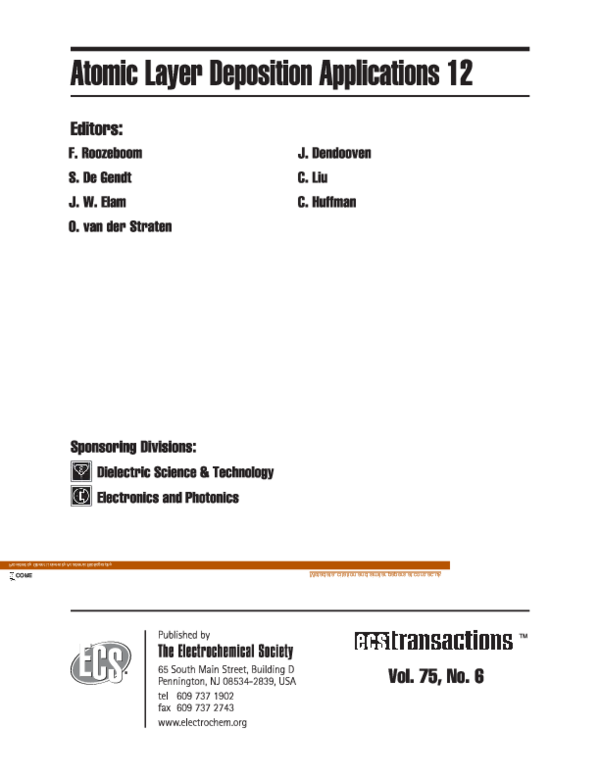 (PDF) Atomic layer deposition applications 12