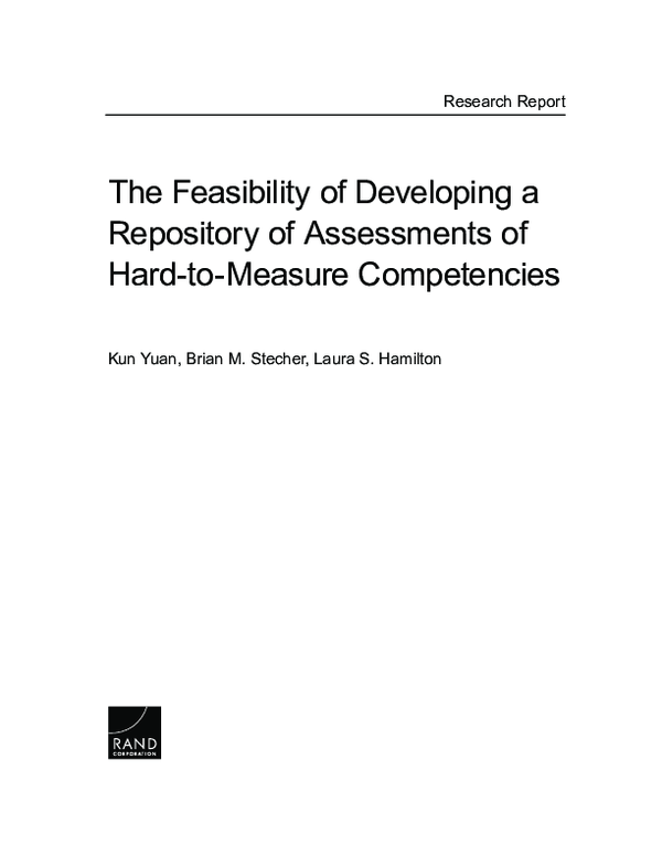 (PDF) Developing a Repository for Assessing Hard-to-Measure Competencies