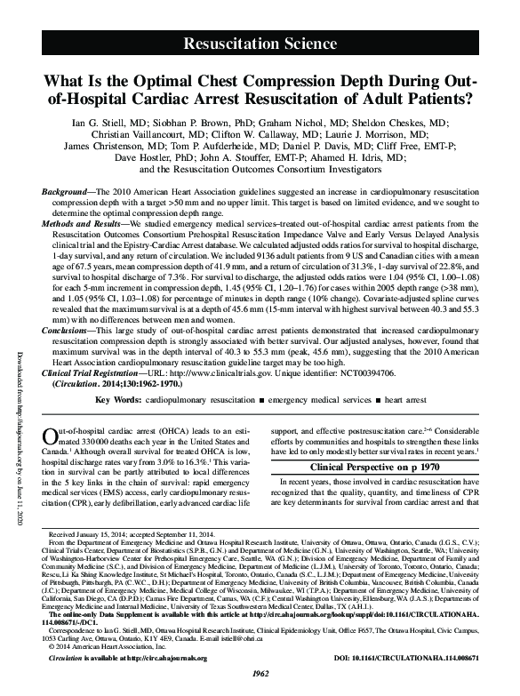 (PDF) What is the Optimal Chest Compression Depth During Out-of ...